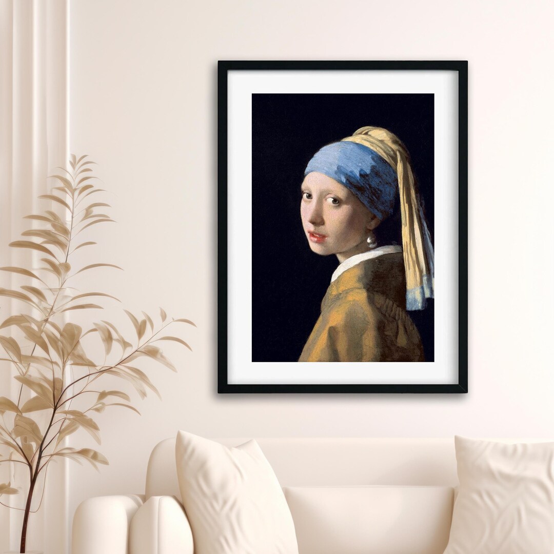 Girl With a Pearl Earring by Johannes Vermeer Famous Painting Art Print ...