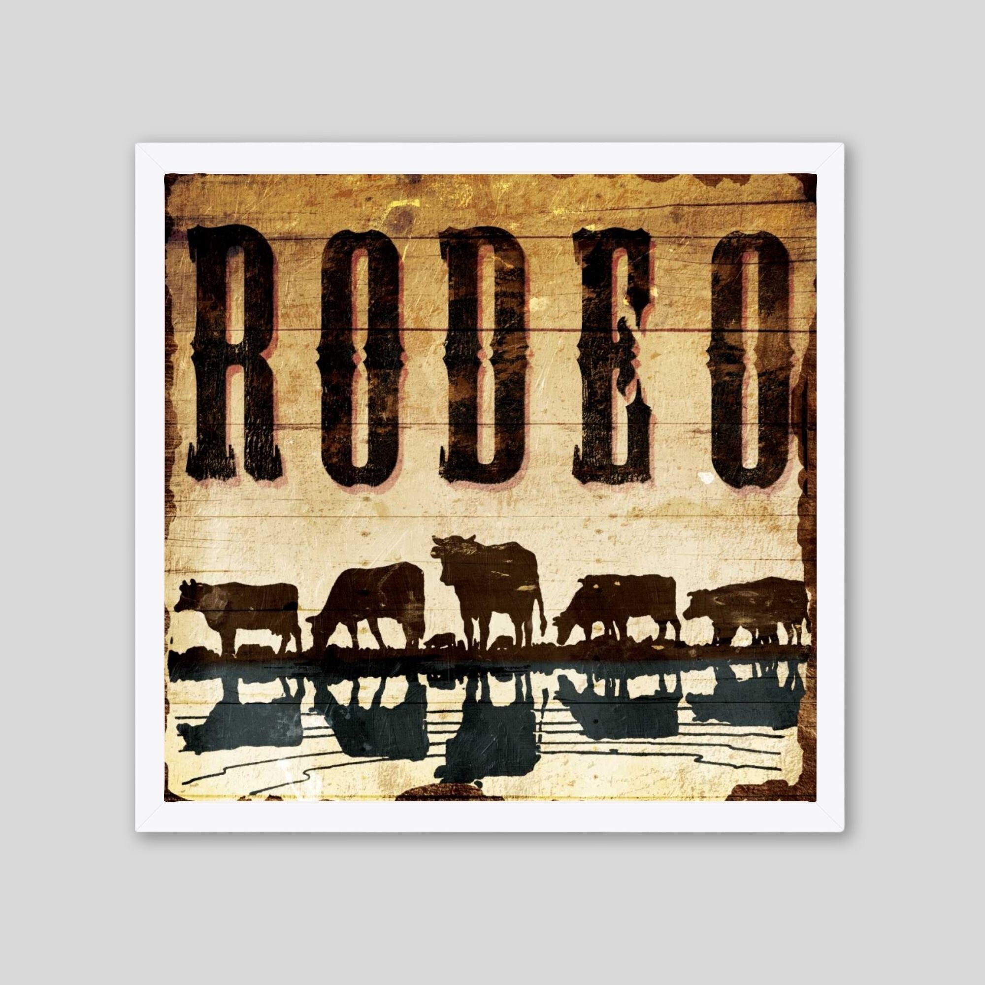 Rodeo Western Ranch Themed Plaque Style Painting Print - Etsy