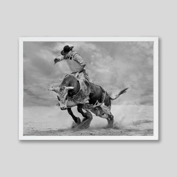 Bull Riding Wall Art - Etsy