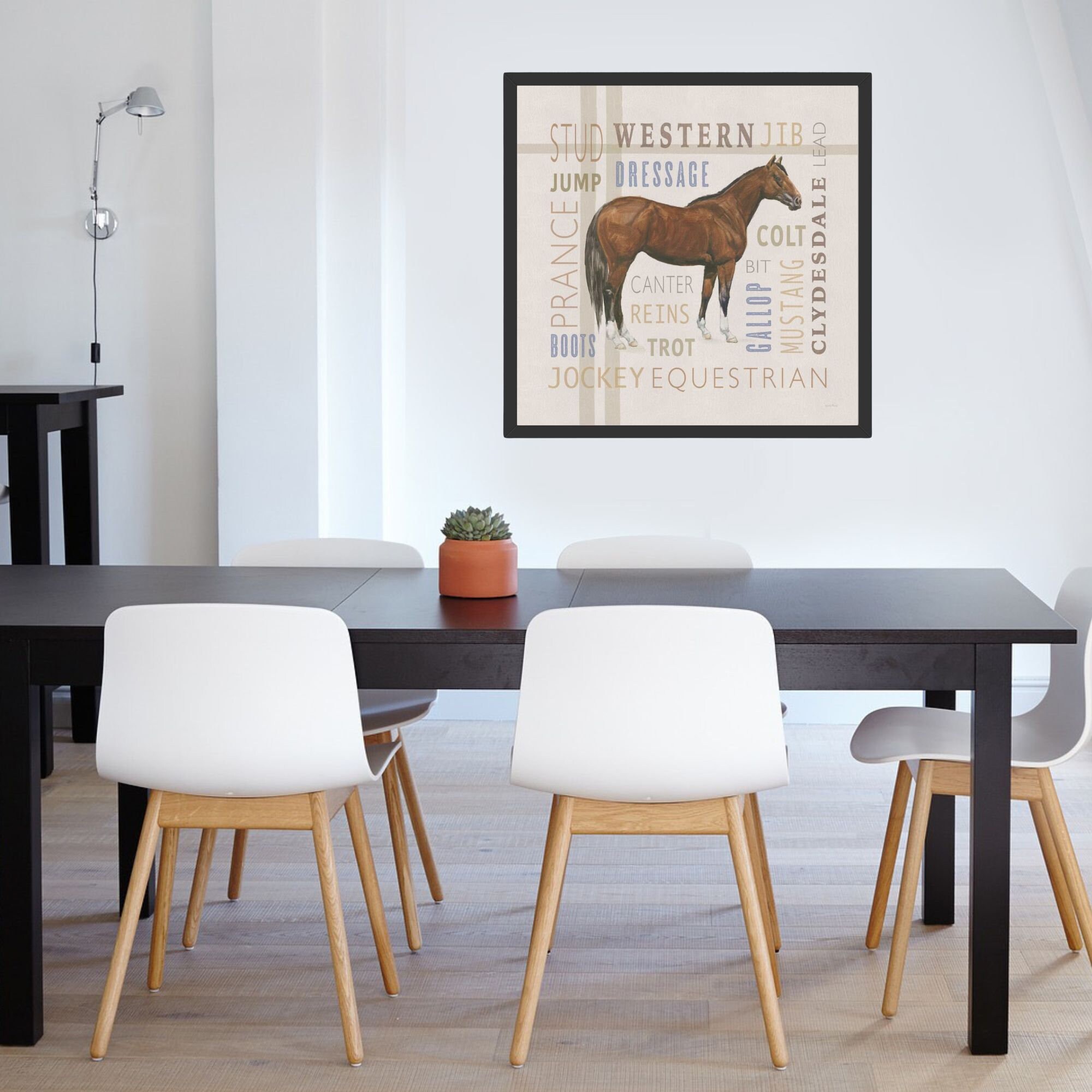 Horse Riding Design Poster Print, Equestrian Wall Art Country Themed ...