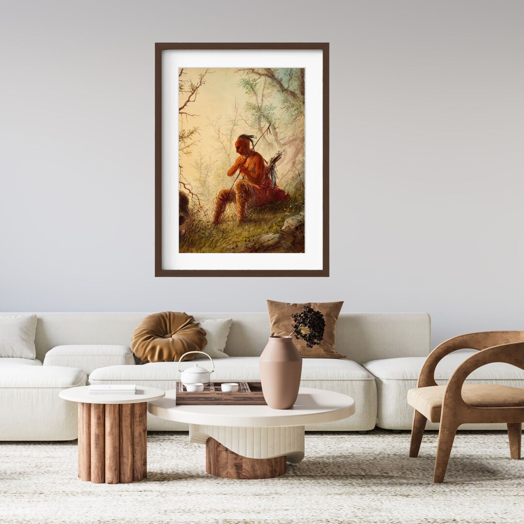 Native American Expressionist Art Print: Rustic Cabin Wall Decor - Etsy