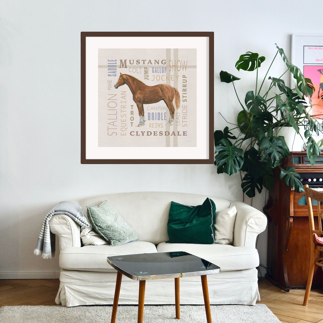 Equestrian Design Poster Print, Horse Riding Wall Art Country Living ...
