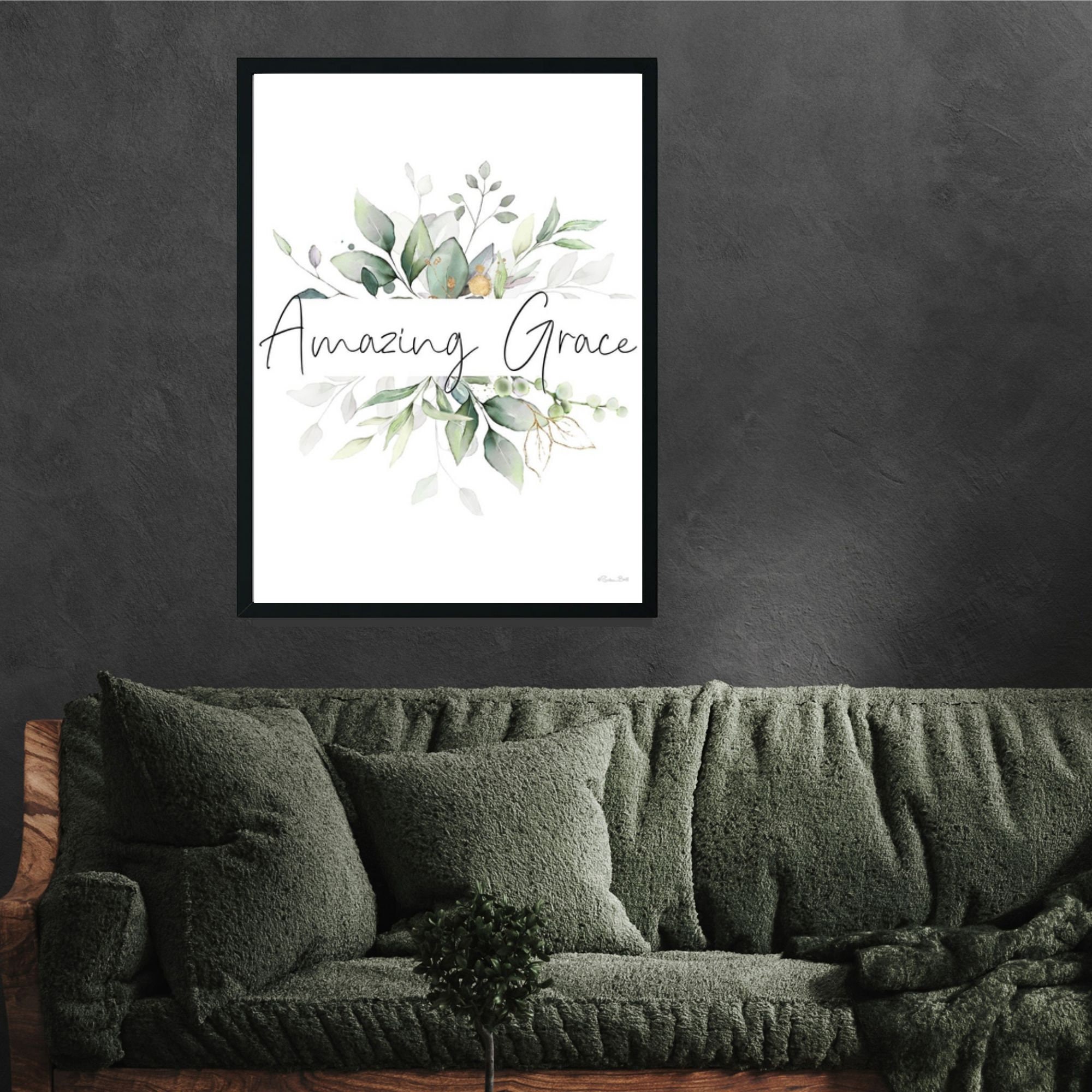 Amazing Grace Wall Sign, Scripture Wall Art Prints, Religious Art ...