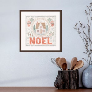 Noel Christmas Scene Wall Art Illustration Print, Winter Seasonal ...