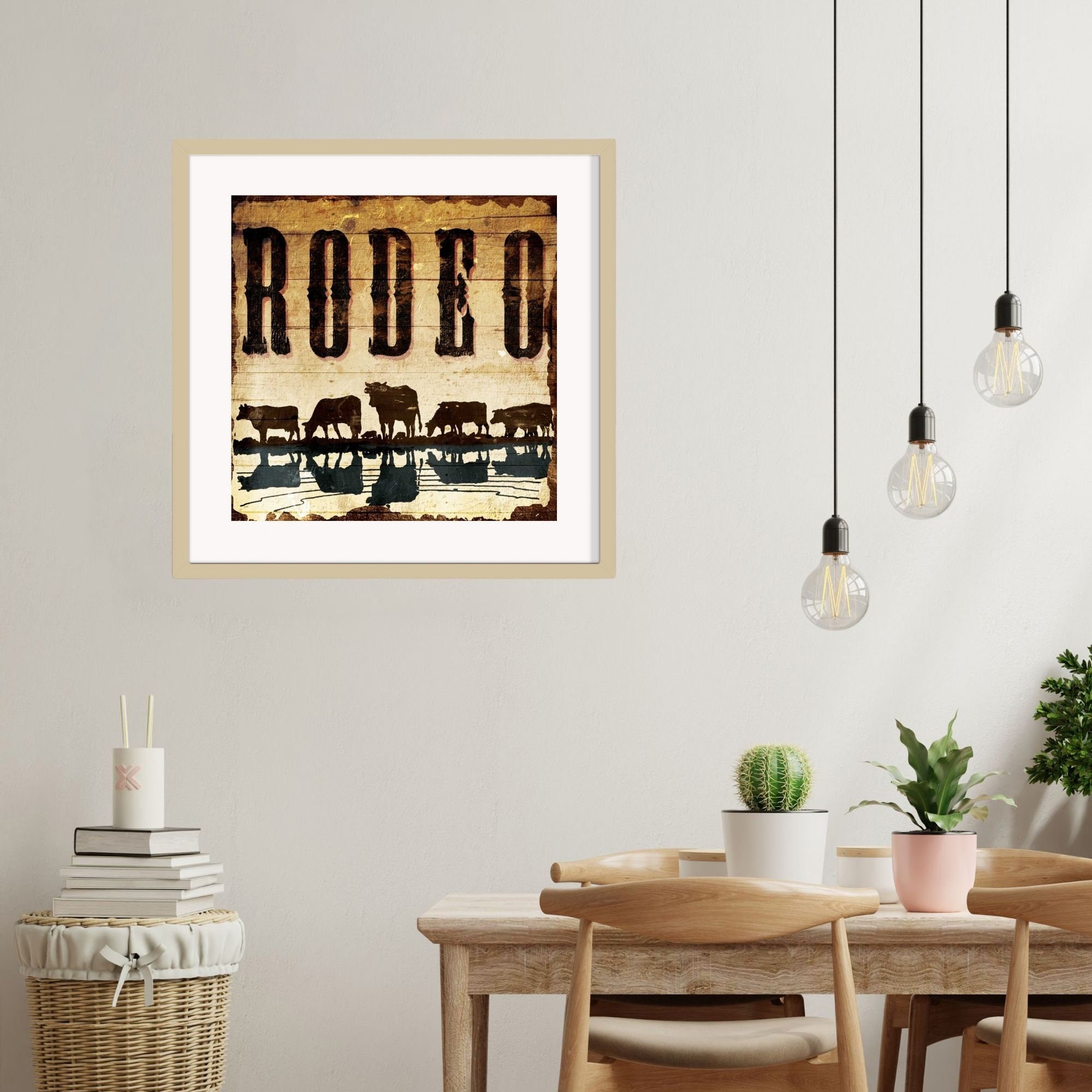Rodeo Western Ranch Themed Plaque Style Painting Print - Etsy