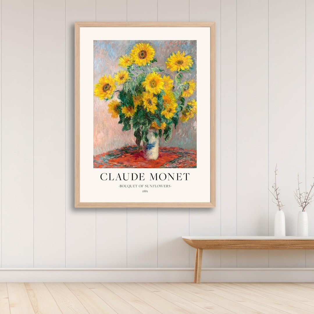 Bouquet of Flowers by Claude Monet Famous Painting Exhibition Poster ...