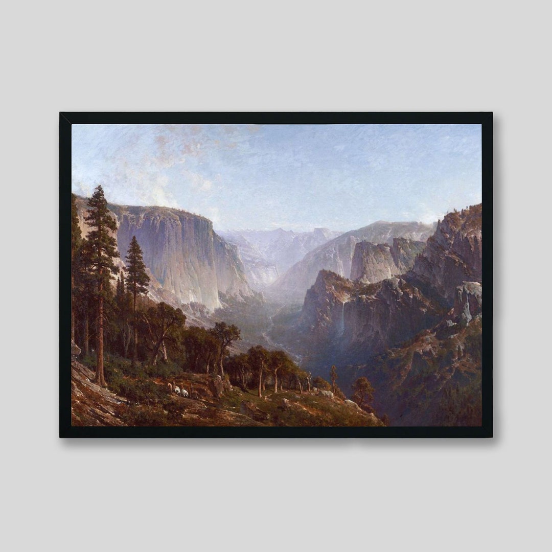 Yosemite Valley Print: Thomas Hill Painting, River & Forest Art - Etsy