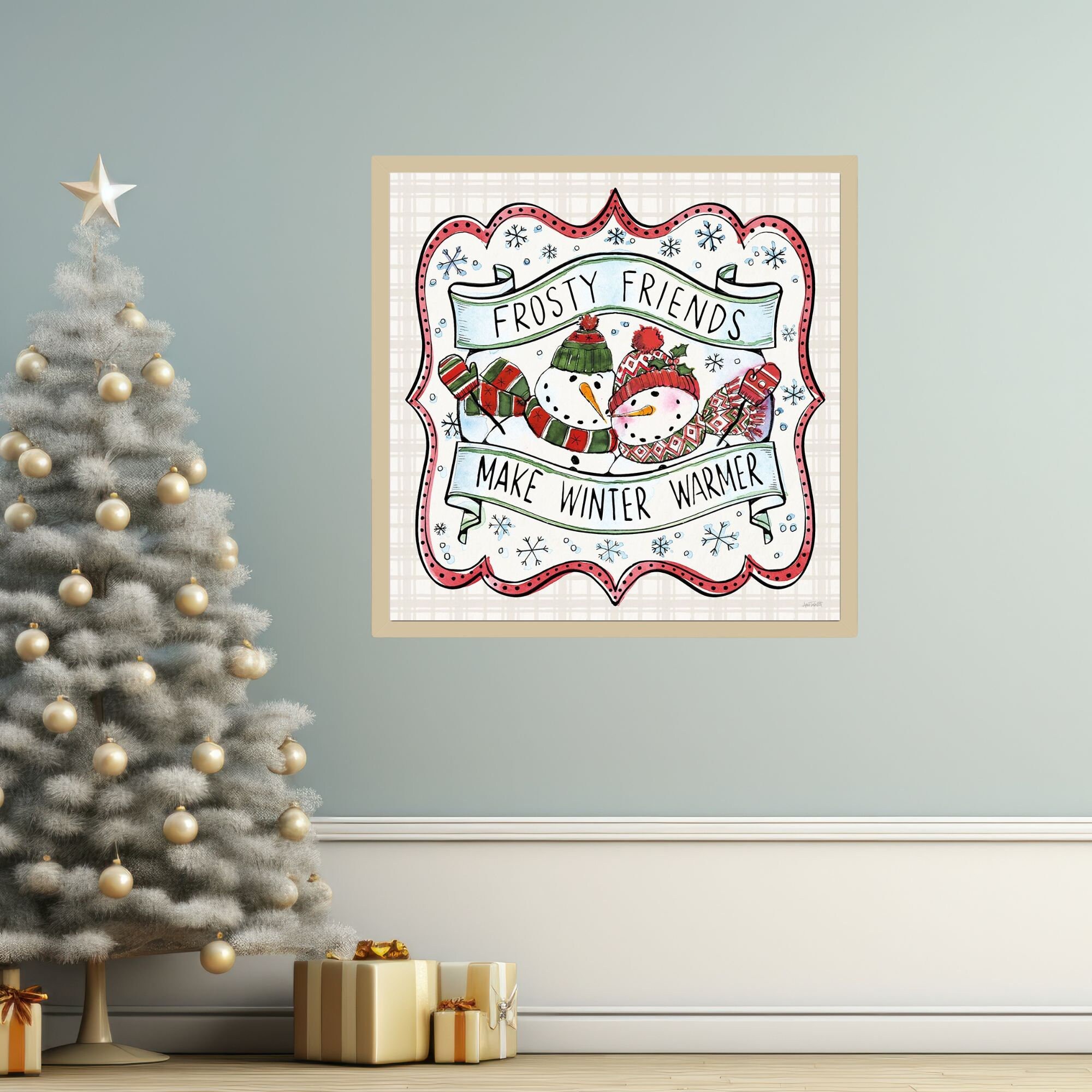 Frosty Friends Make Winter Warmer Christmas Illustration - Etsy