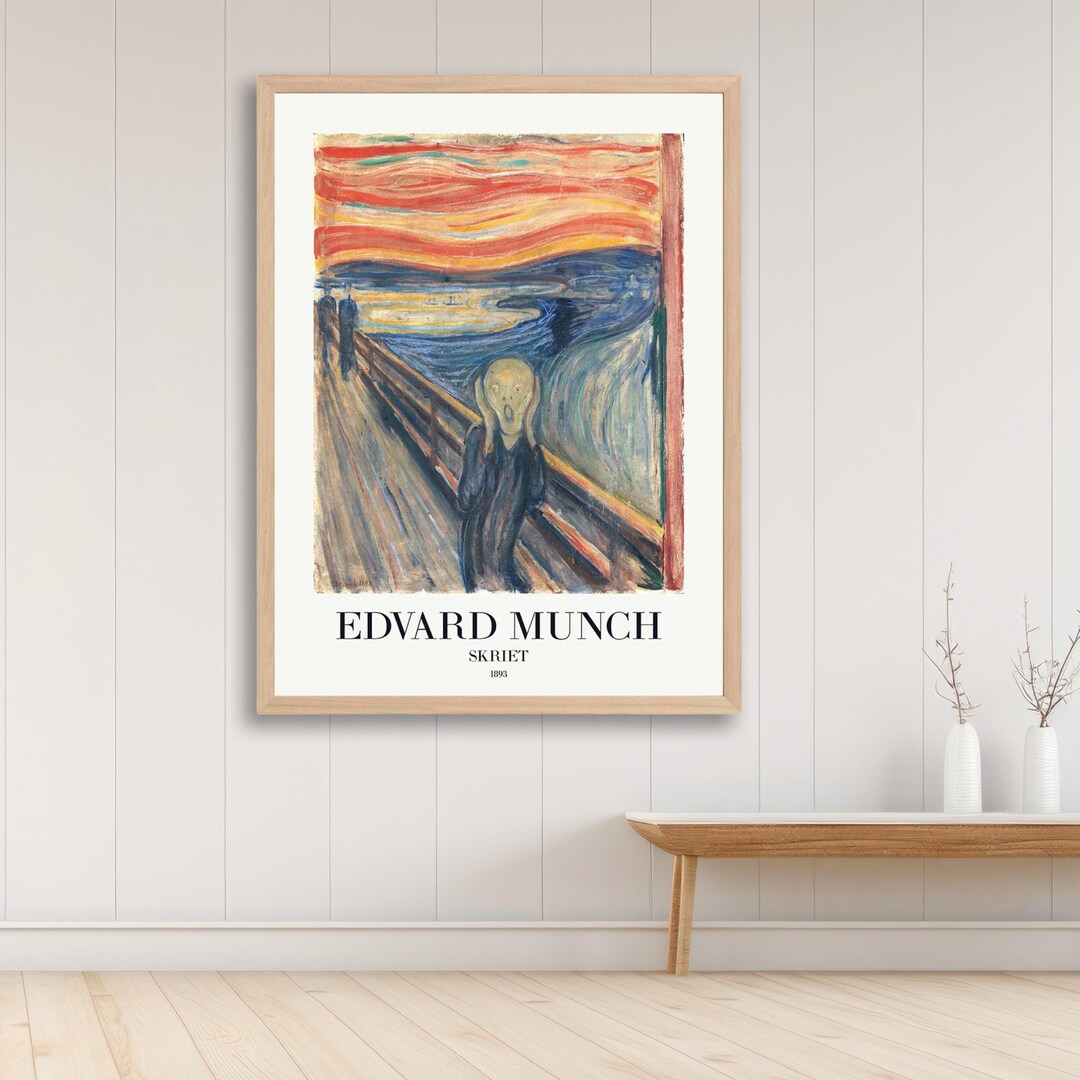The Scream by Edvard Munch Famous Painting Exhibition Poster Print ...