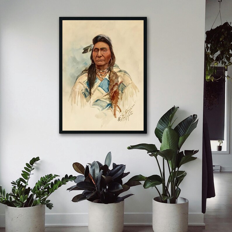 Chief Joseph Nez Perce Portrait: Vintage Native American Art Print - Etsy