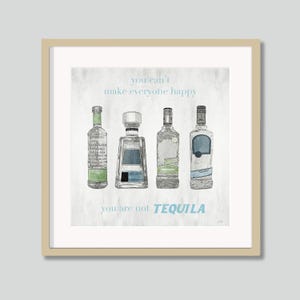 Tequila Bottles Illustration Art Print: Kitchen Bar Cart Decor - Etsy
