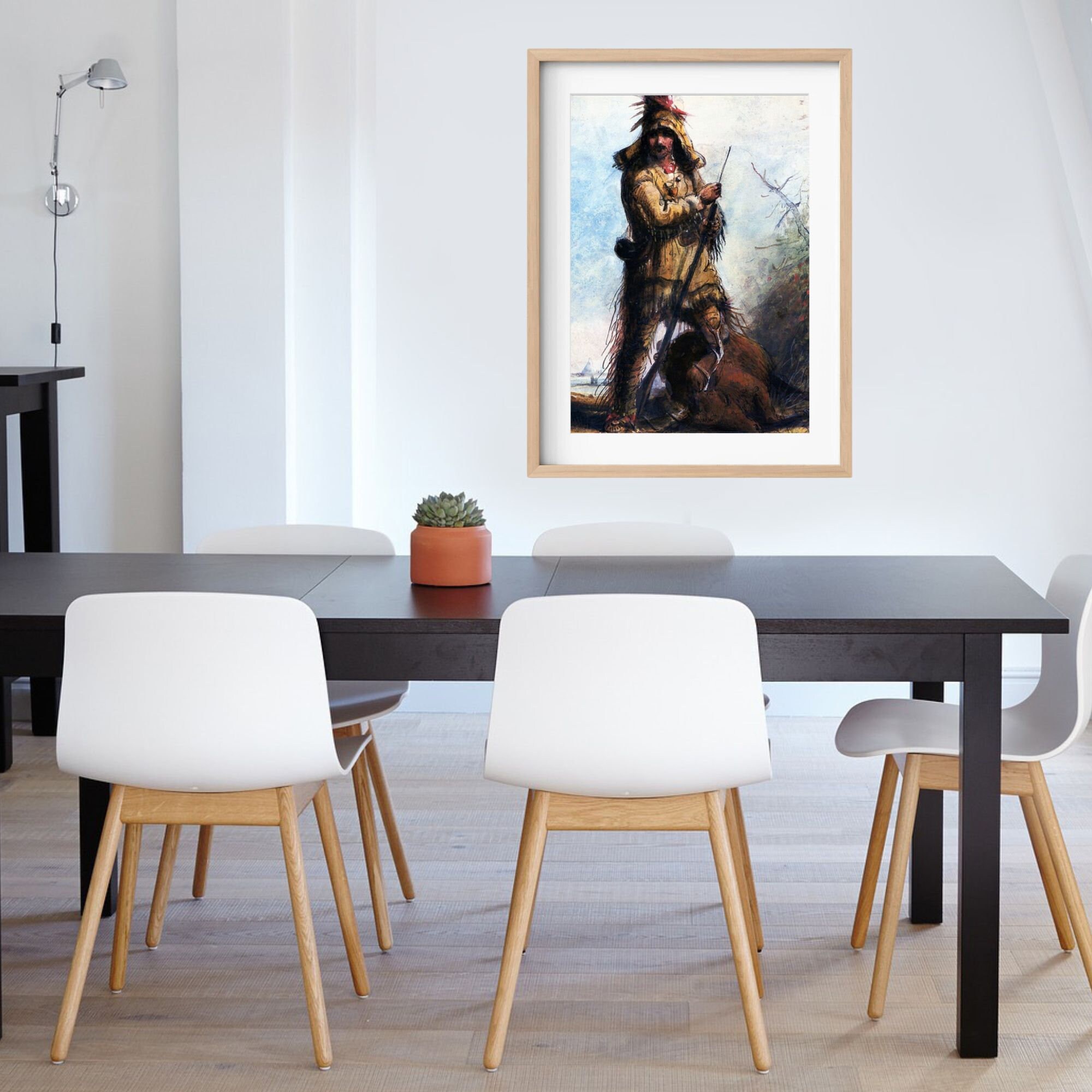 Old Bill Williams Print: Wild West Trapper Portrait, Rustic Cabin Art ...