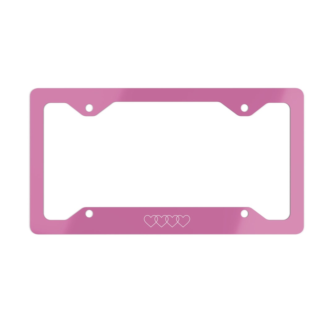Pink Audi Inspired License Plate Frame, Pink Frame, Four Rings Four ...