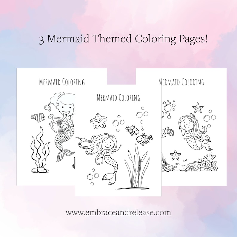 Mermaid Activity Bundle | Coloring Pages | Games | Printable - Etsy
