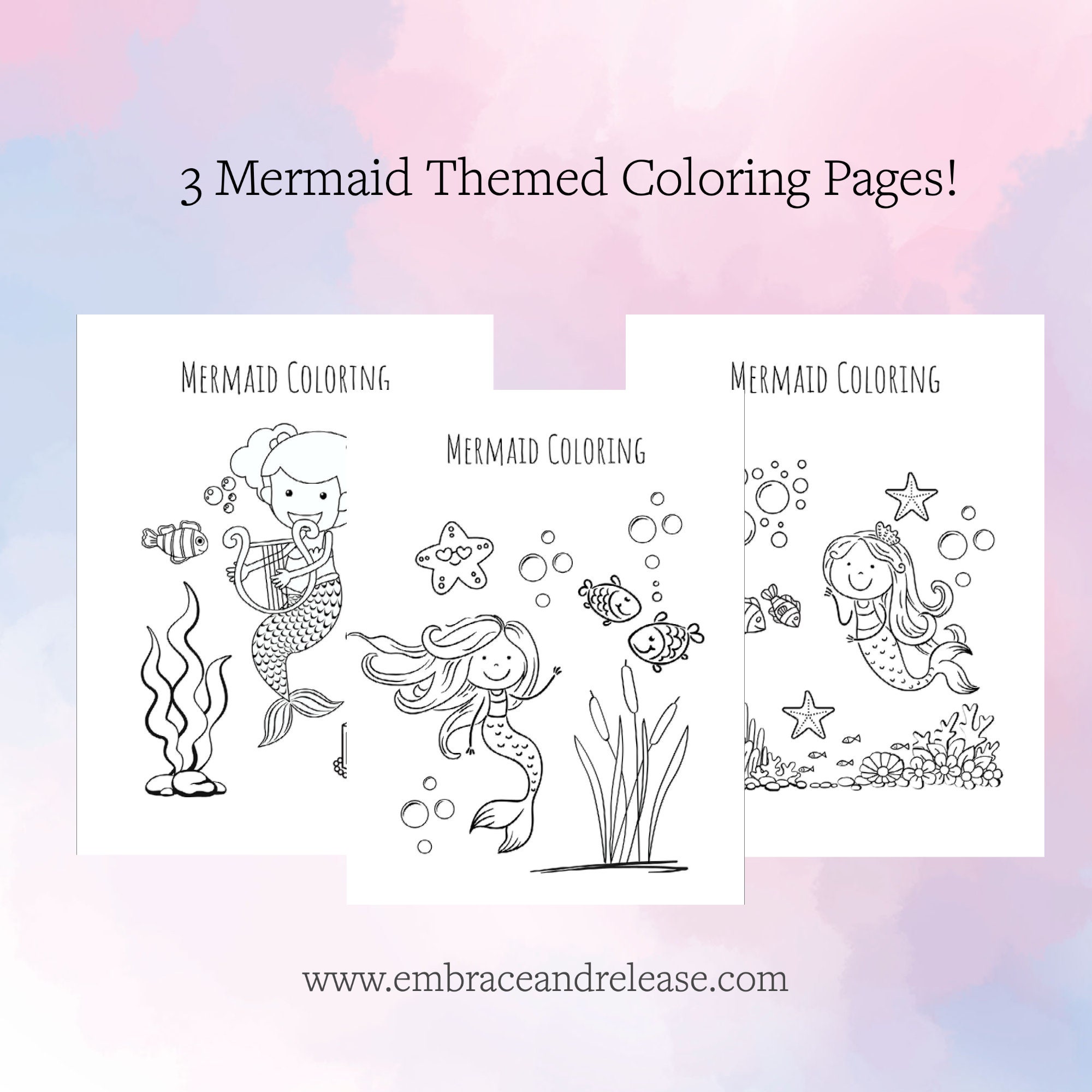 Mermaid Activity Bundle | Coloring Pages | Games | Printable - Etsy