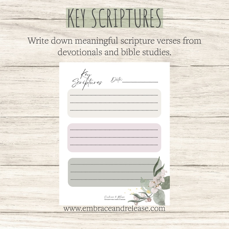 Printable Prayer Journal: Scripture Reflection, Gratitude Prompts ...