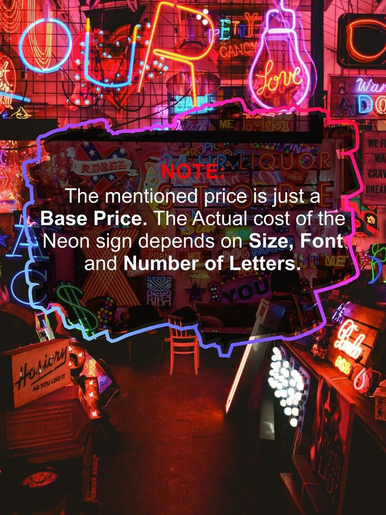 Custom LED Neon Acrylic Sign Wall Light Home Decor Vintage Logo Signs ...