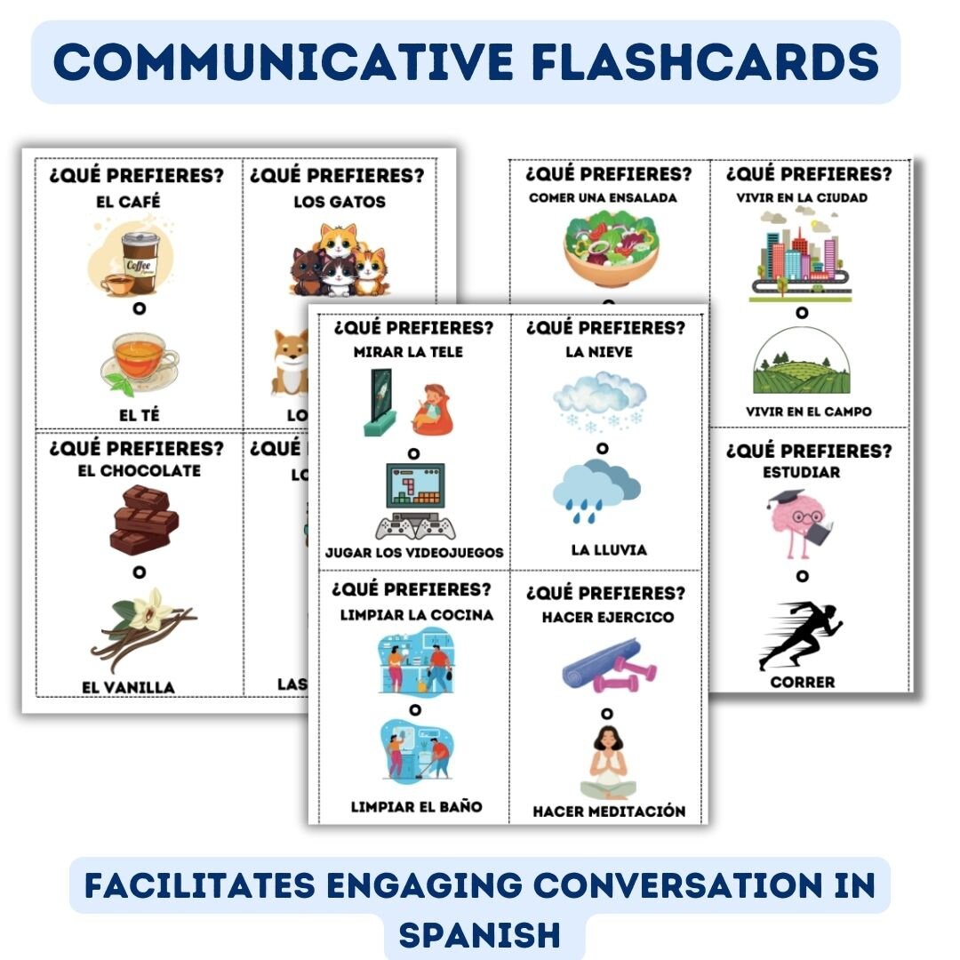 Spanish Conversational Card Game- Sentence Builder Activity for ...