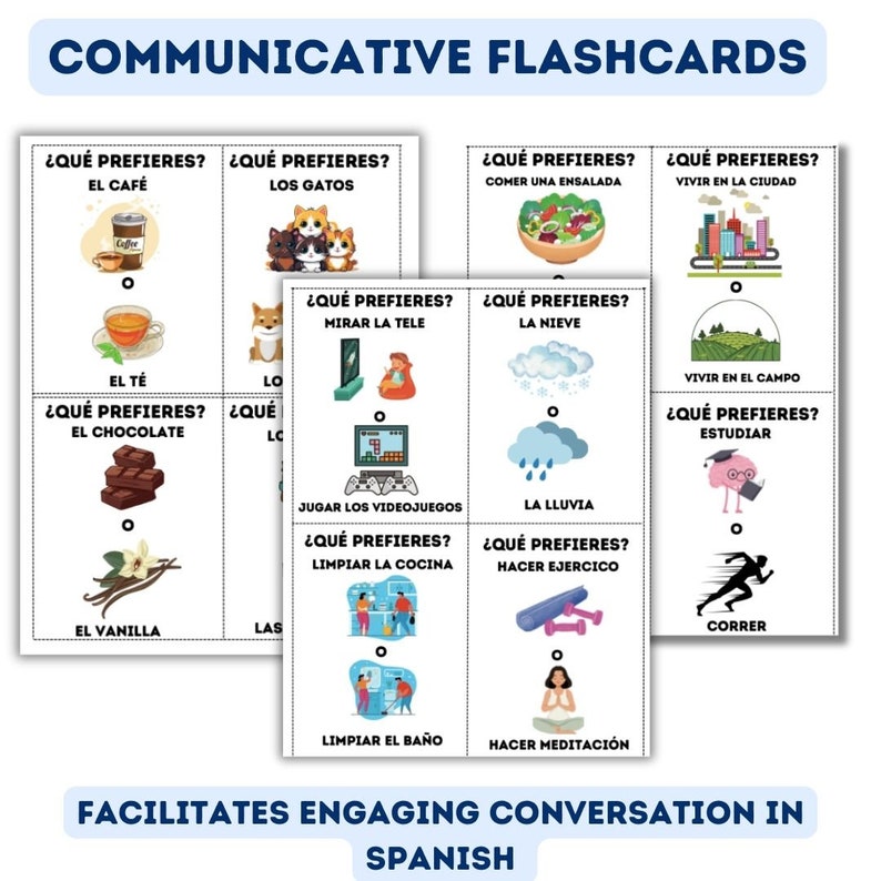 Spanish Conversation Card Game: Sentence Builder Activity - Etsy