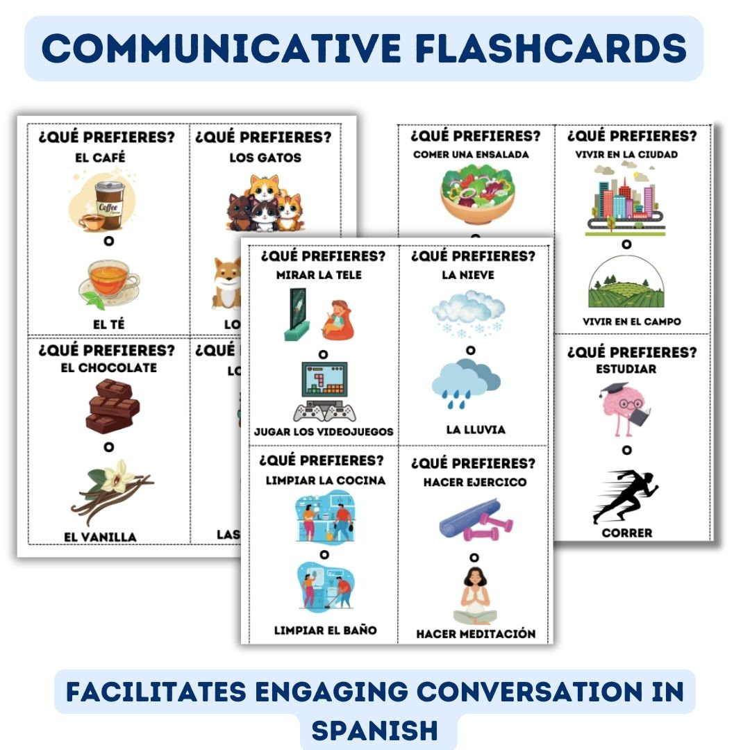 Spanish Conversational Card Game- Sentence Builder Activity for ...