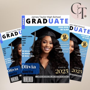 Graduation Magazine; Graduation Magazine Book Invitation; Class of 2025 ...