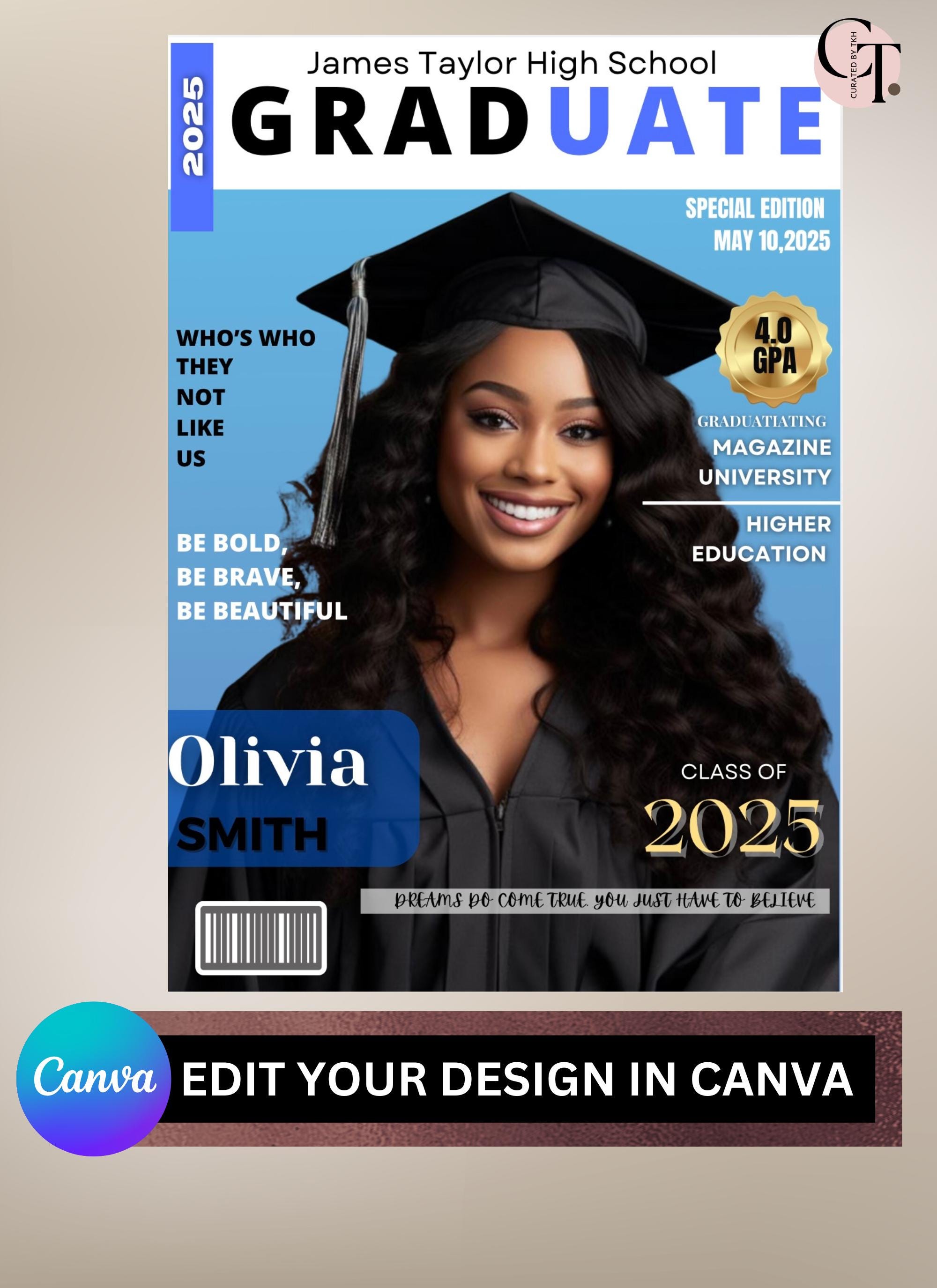 Graduation Magazine; Graduation Magazine Book Invitation; Class of 2025 ...