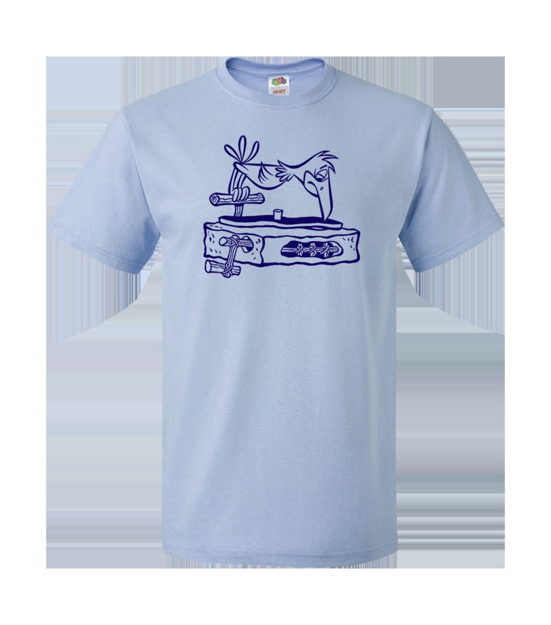 Flintstones Turntable . Light Blue T-shirt - Etsy