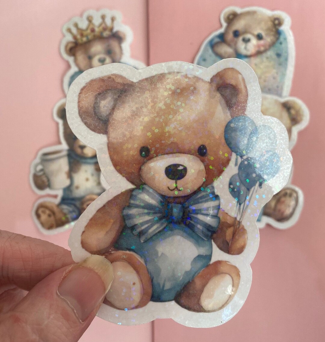 Cute Teddy Bear Stickers 5 Pack Scrapbooking cute Stickers Cricut ...