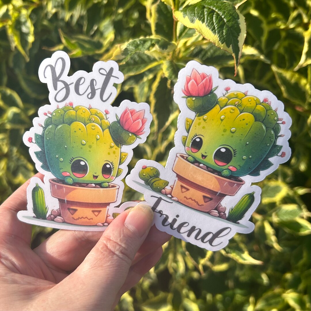 Pair of Best Friend Stickers | Chibi Style | Vinyl Stickers | Gift for ...