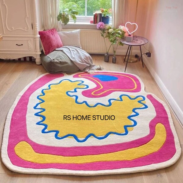 Irregular Shaped Rug - Etsy