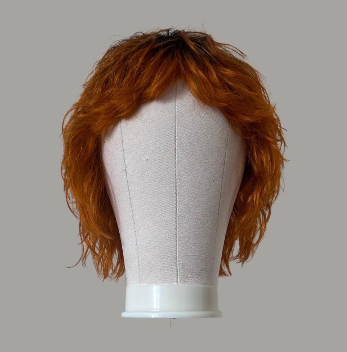 Copper Ombre Choppy Bob Wig: Shaggy Human Hair, Edgy Style - Etsy