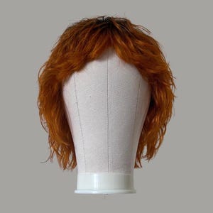 Copper Ombre Choppy Bob Wig: Shaggy Human Hair, Edgy Style - Etsy