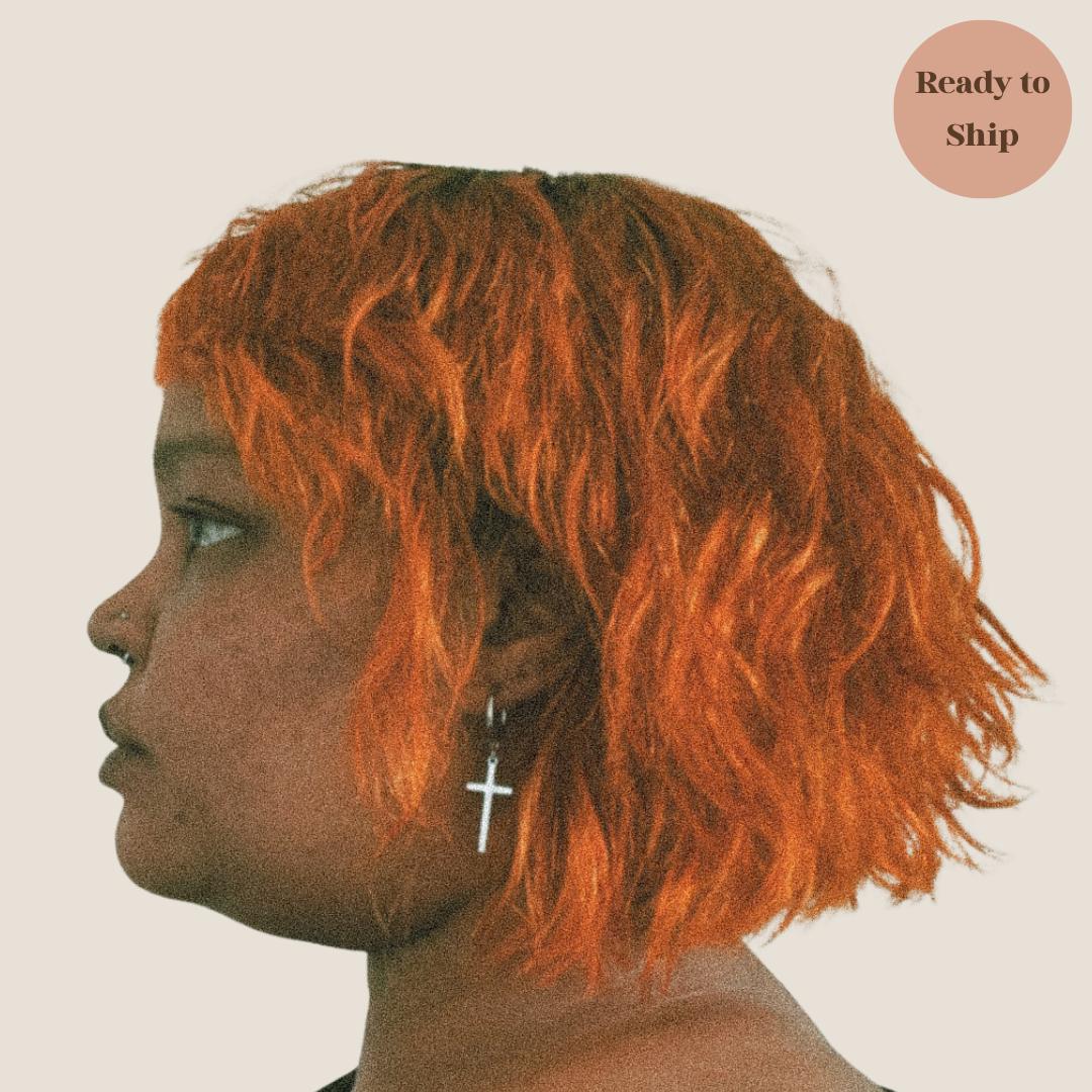 Copper Ombre Choppy Bob Wig: Shaggy Human Hair, Edgy Style - Etsy