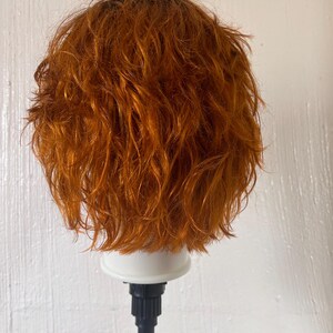 Copper Ombre Choppy Bob Wig: Shaggy Human Hair, Edgy Style - Etsy