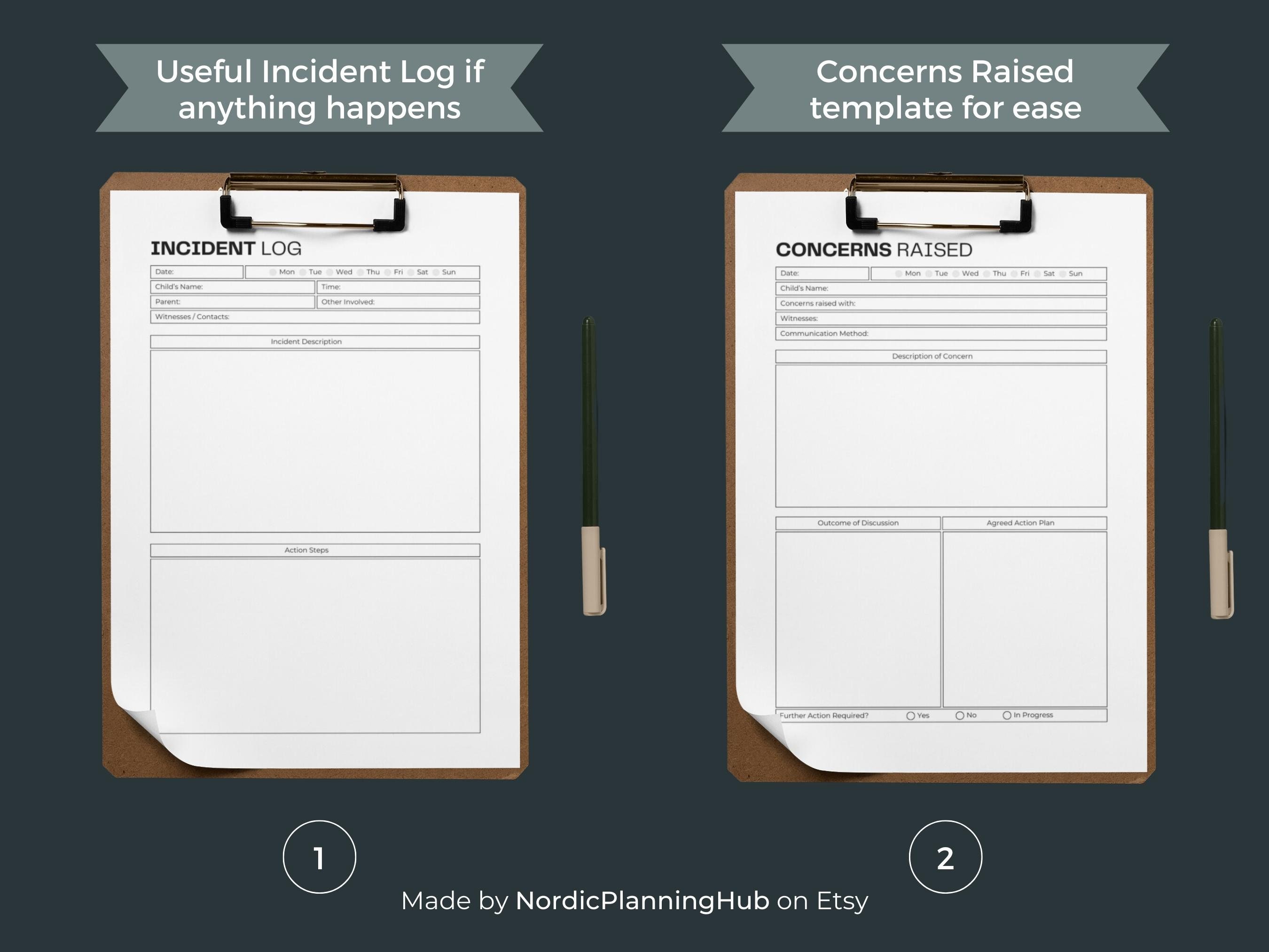 Child Custody Incident Log: Concerns Tracker, Co-parenting Planner ...