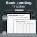 Book Lending Tracker, Reading Journal Bundle, Book Log, Book Reading ...