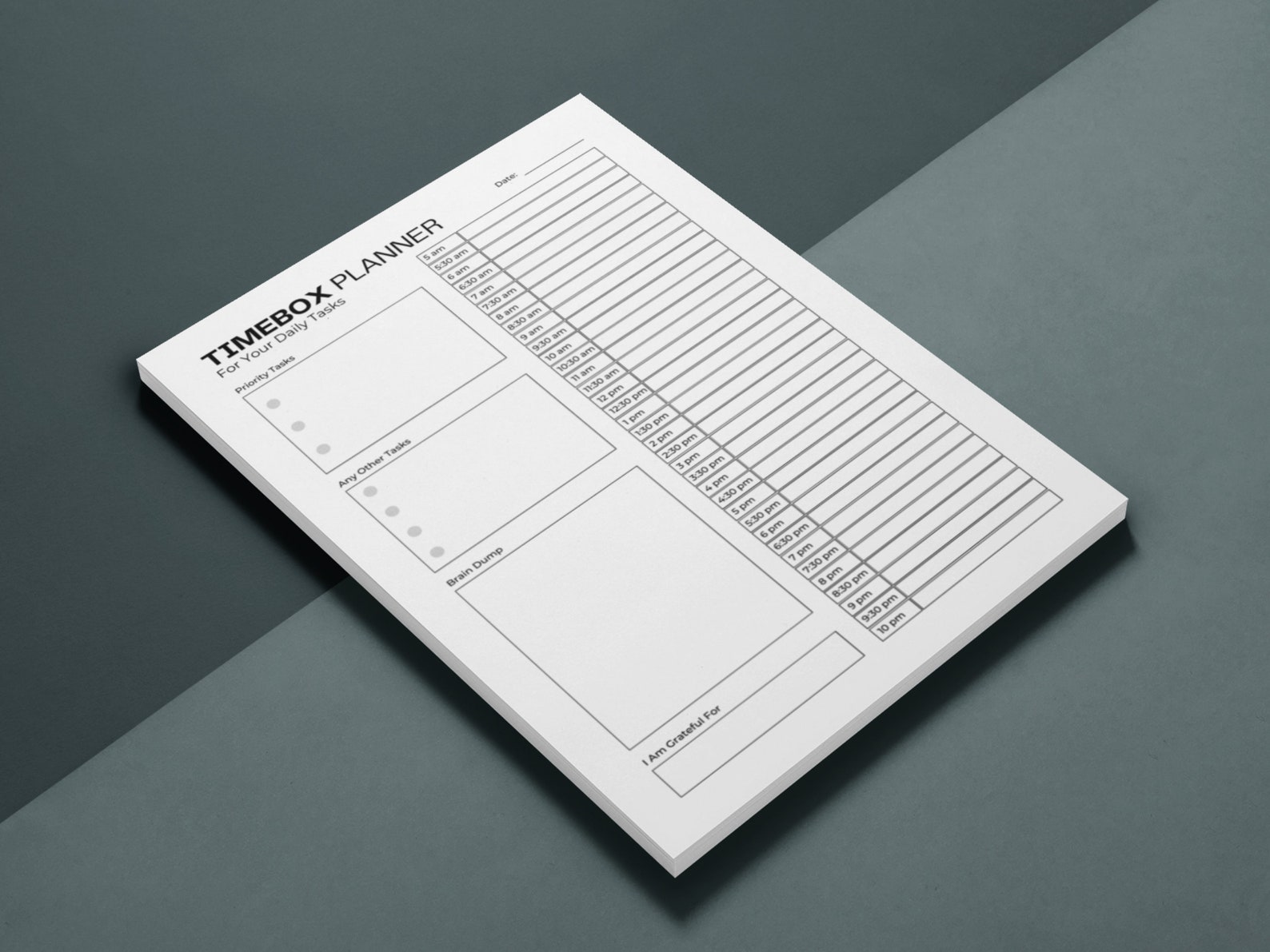 Timebox Planner Printable Time Management Fillable PDF to Do - Etsy