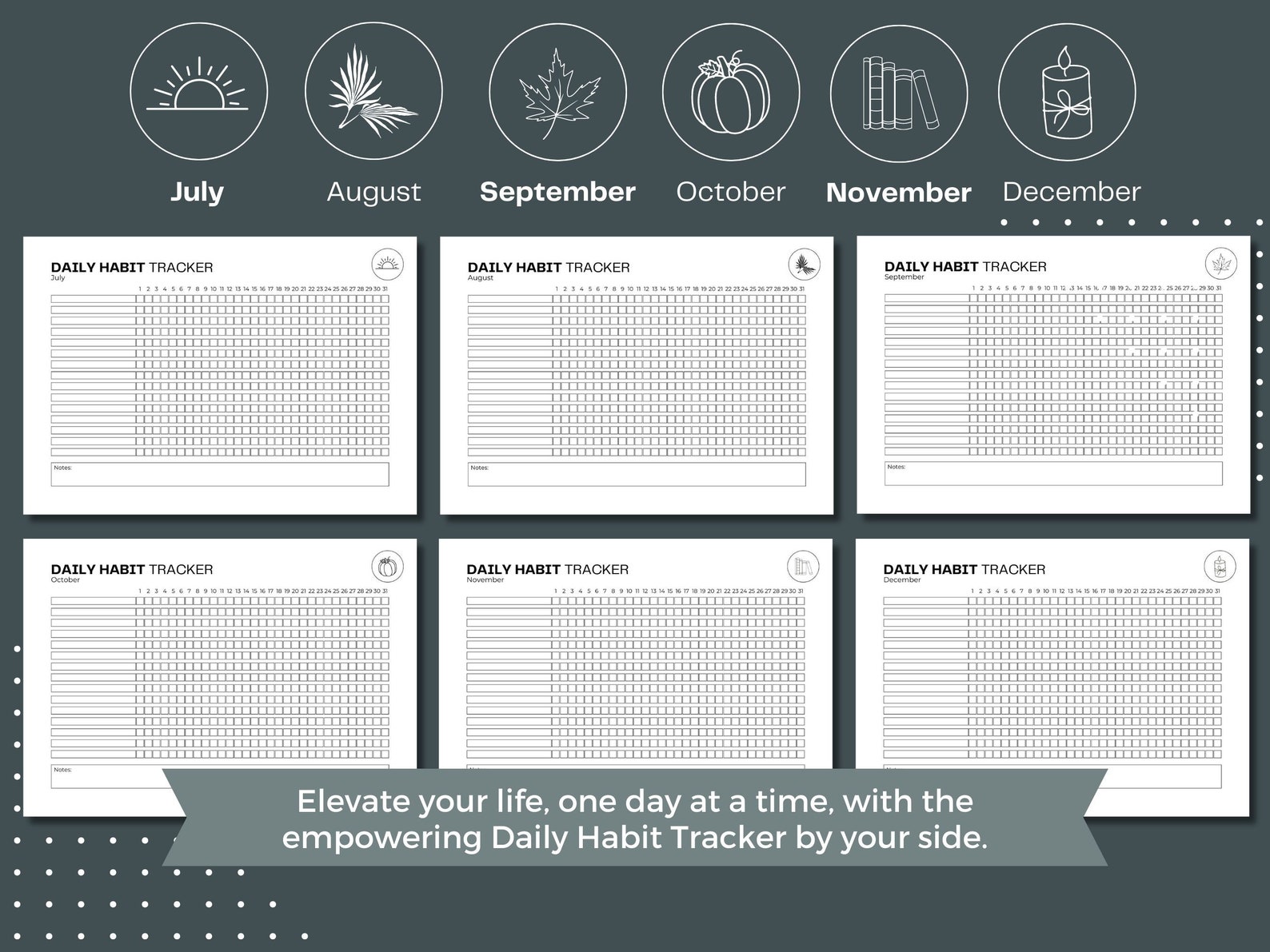 Daily Habit Tracker Daily Routine Planner Monthly Habit - Etsy