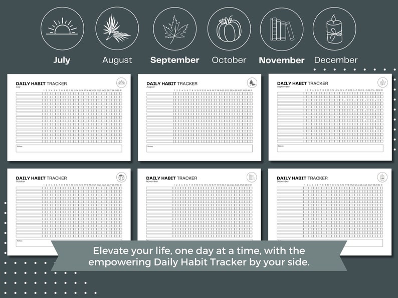 Daily Habit Tracker Daily Routine Planner Monthly Habit - Etsy