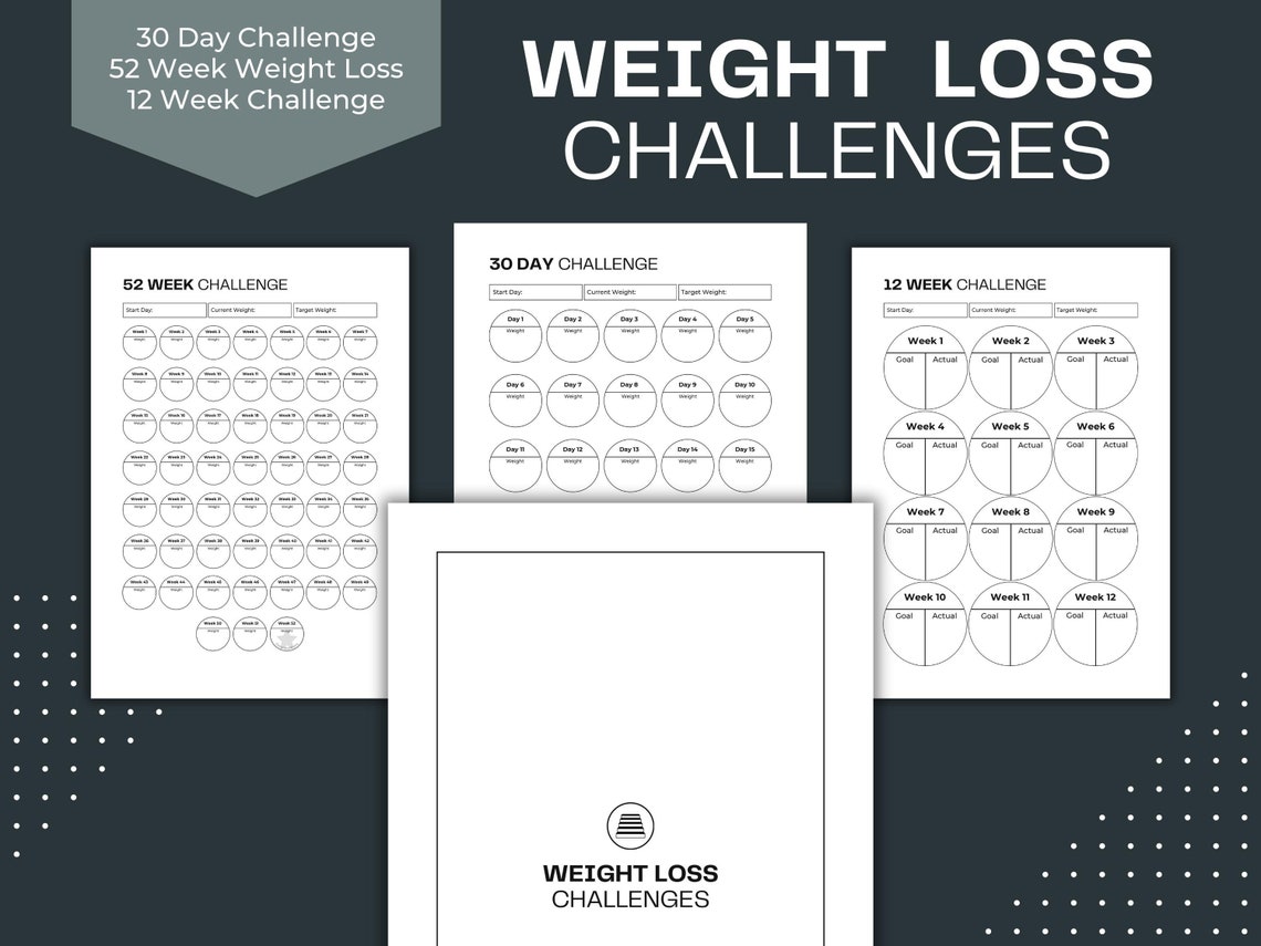 Weight Loss Journal Printable Weight Loss Planner Pages Weight Loss ...