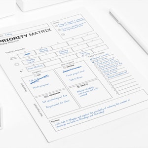 Priority Matrix Eisenhower Matrix Decision Matrix Productivity Planner ...
