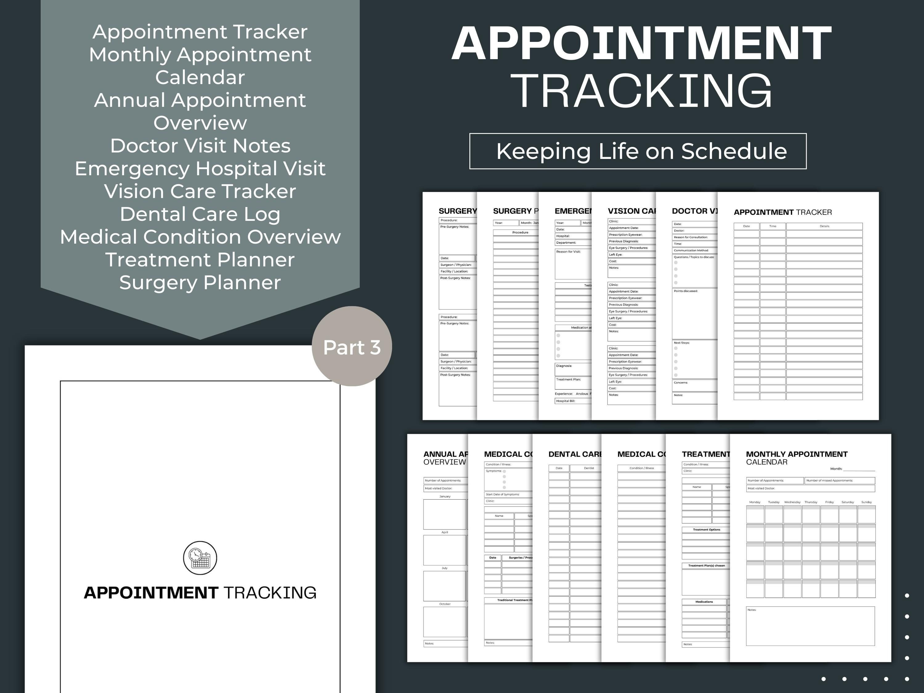 Medical Binder Printable | Chronic Illness, Emergency Info (fillable ...