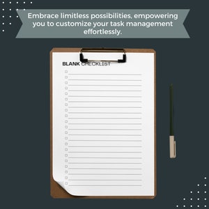 Blank Checklist Minimalist to Do List Printable Checklist Template ...