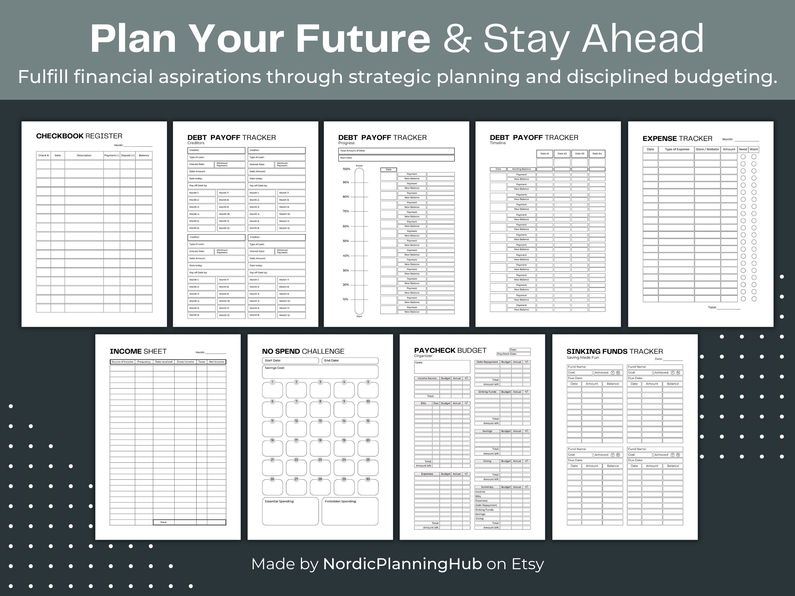 Budget Planner Printable, Personal Finance Planner, Finance Bundle ...