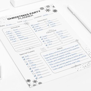 Christmas Party Planner Printable, Fillable PDF (A4, A5, Letter) - Etsy