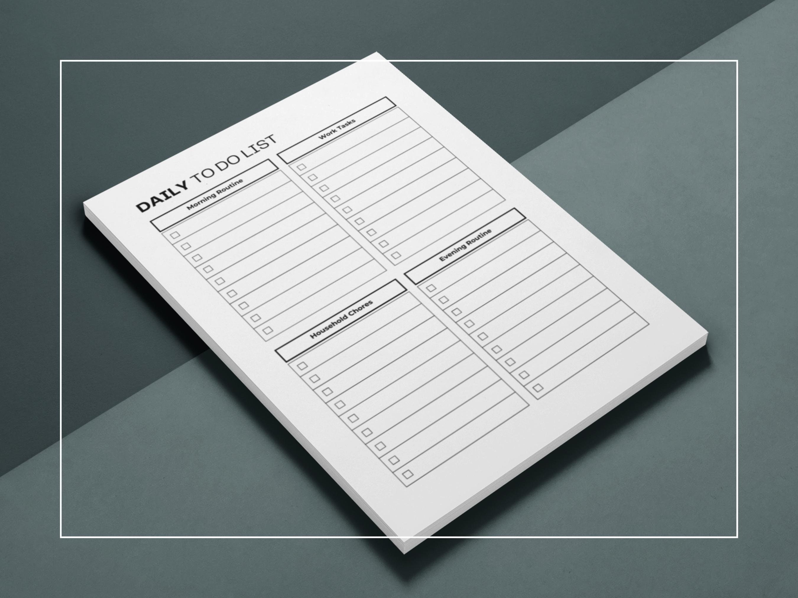 Daily to Do List Printable Fillable PDF Simple to Do List - Etsy