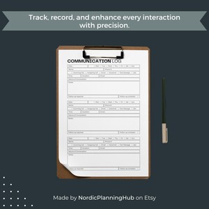 Communication Log Printable Call Tracker Fillable PDF Phone Call Log ...