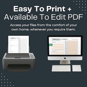 Timebox Planner Printable Time Management Fillable PDF to Do List ...