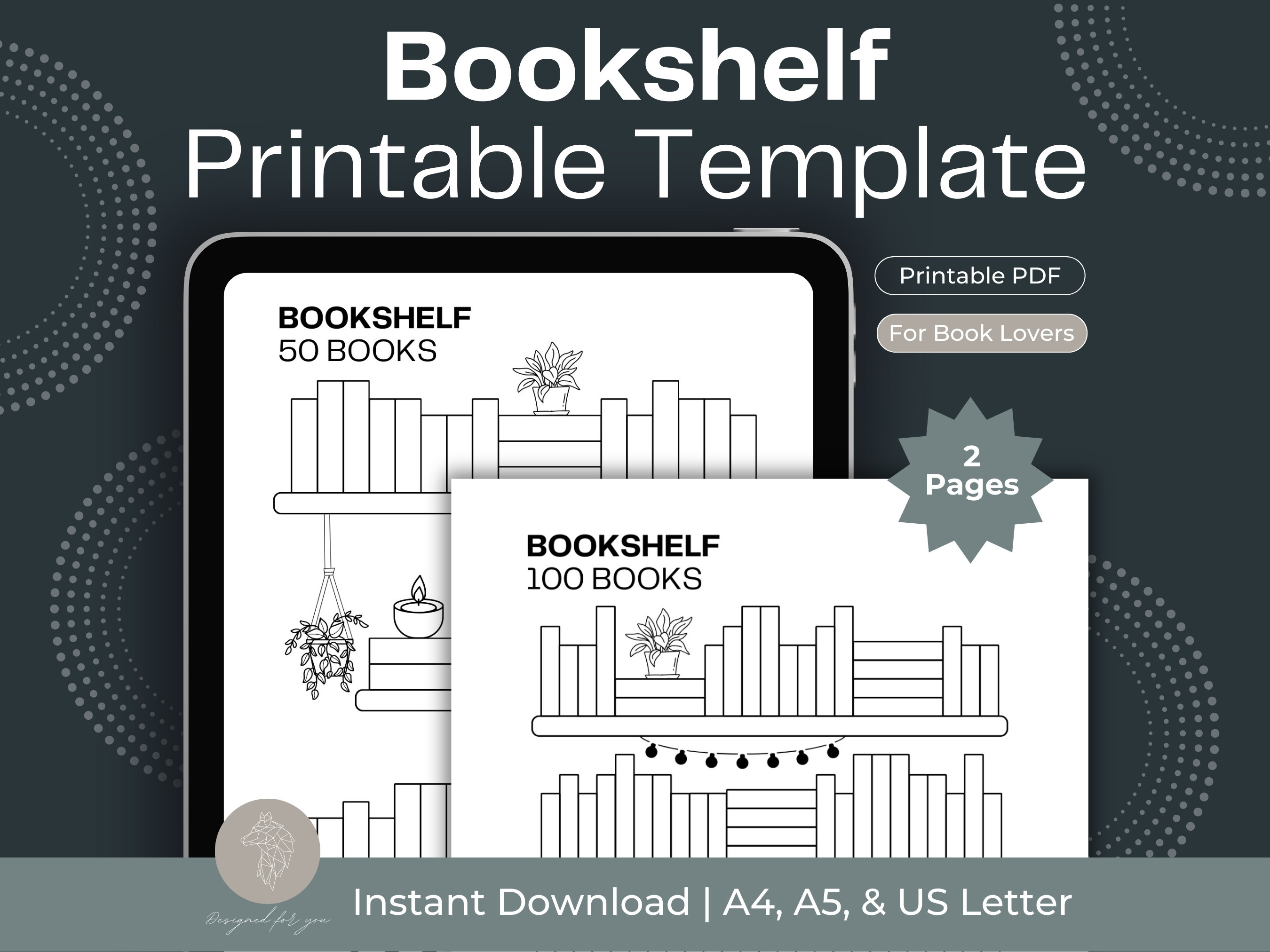 Bookshelf Printable Template, Book Tracker, Reading Tracker, Books to ...