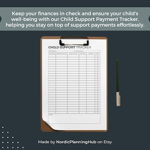 Child Support Payment Tracker Printable (fillable PDF) - Etsy